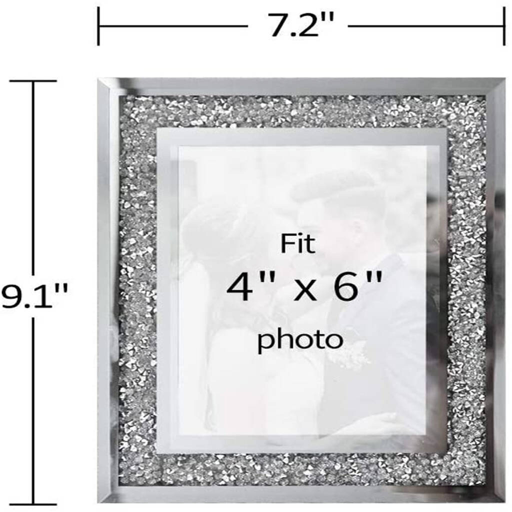 Silver Photo Frame Crystal Sparkle Ornament By Momentum ...