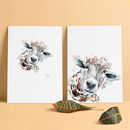 Inky Sheep Illustration Print By Kate Moby | notonthehighstreet.com