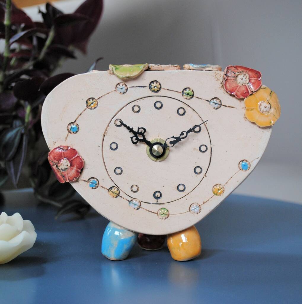 Rainbow Colours Personalised Flower Clock By IGstudio Ceramics ...
