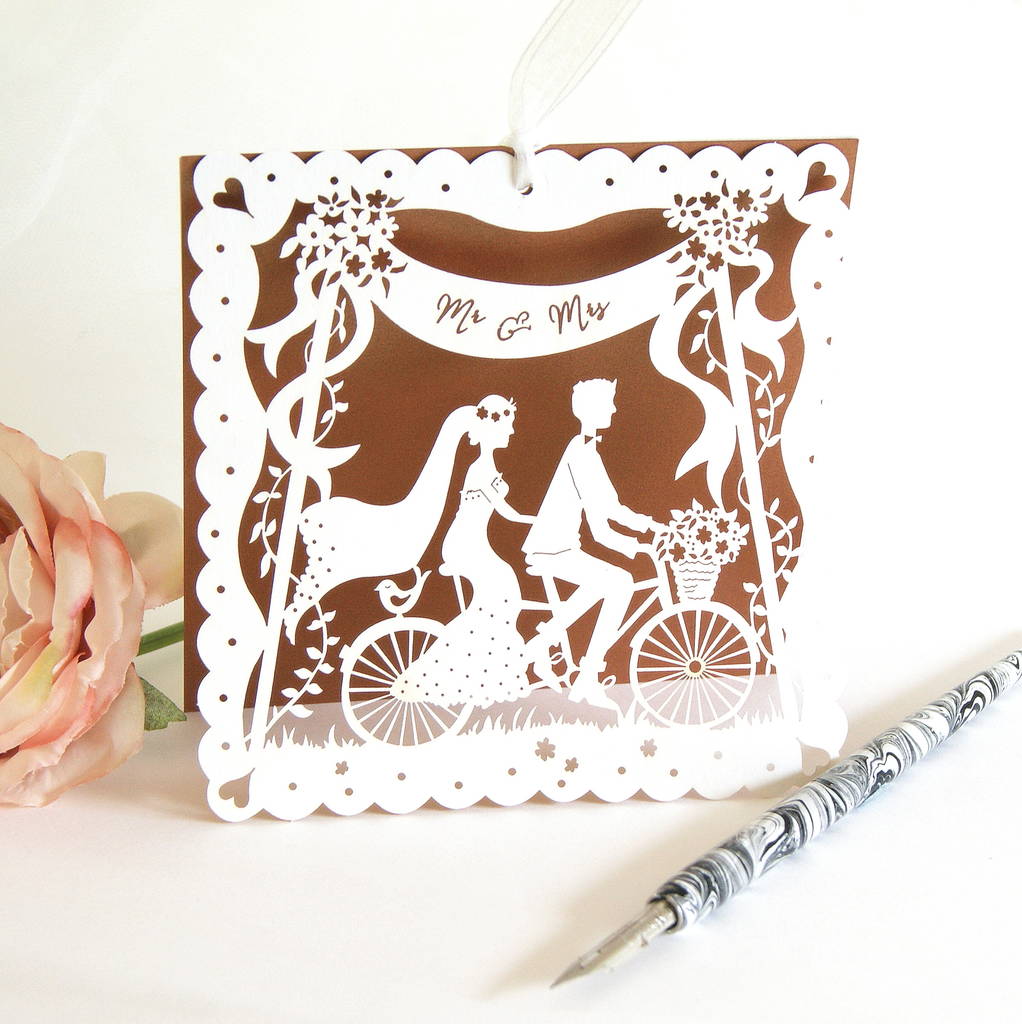 Bicycle Made For Two Wedding Card By The Hummingbird Card Company ...
