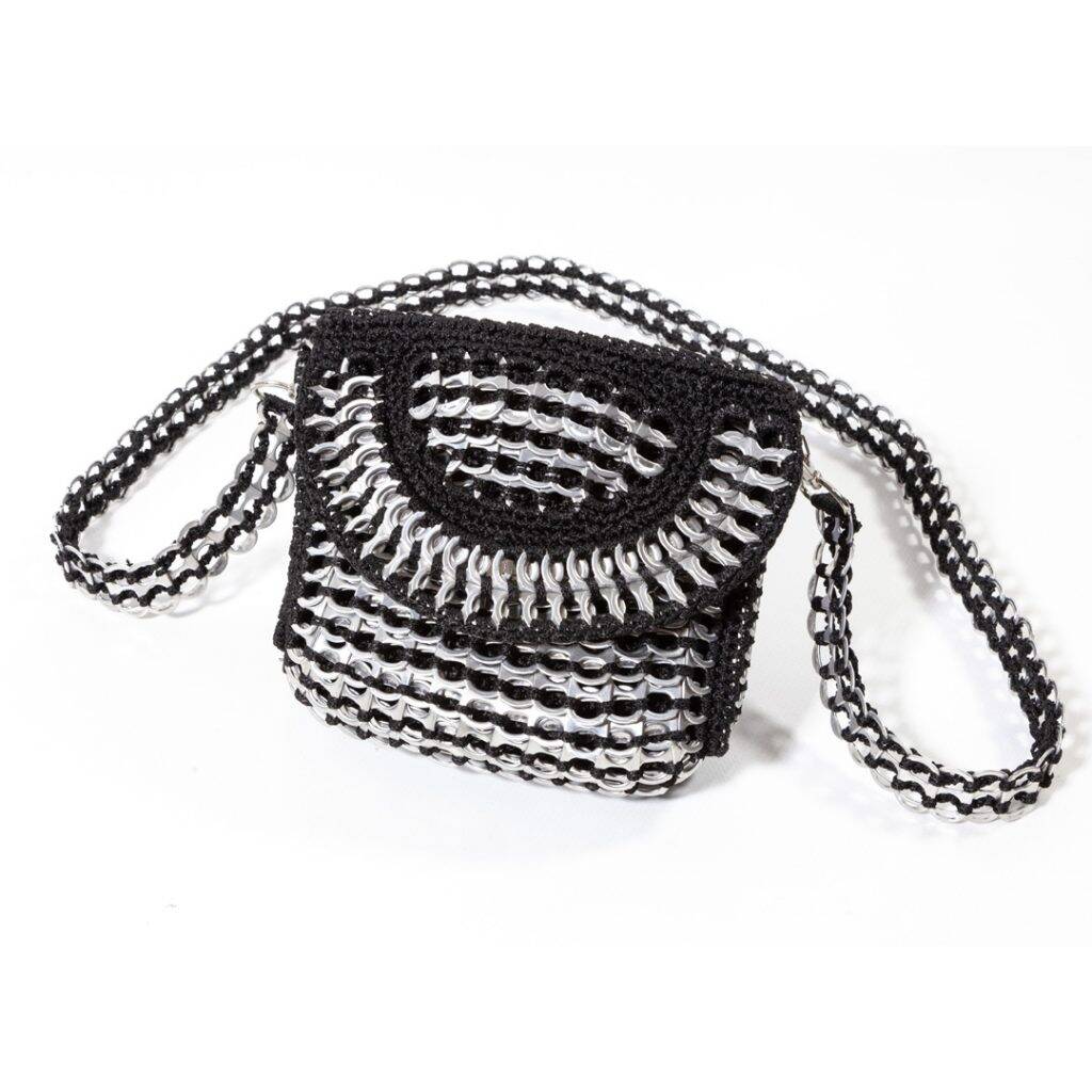 Bernie Handbag Metallic Silver Ring Pulls By Smart Deco Style ...