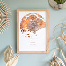 personalised circular metallic map print by yve print co ...