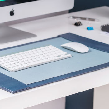 Leather Desk Blotter Ink Blue By Ginger Rose | notonthehighstreet.com