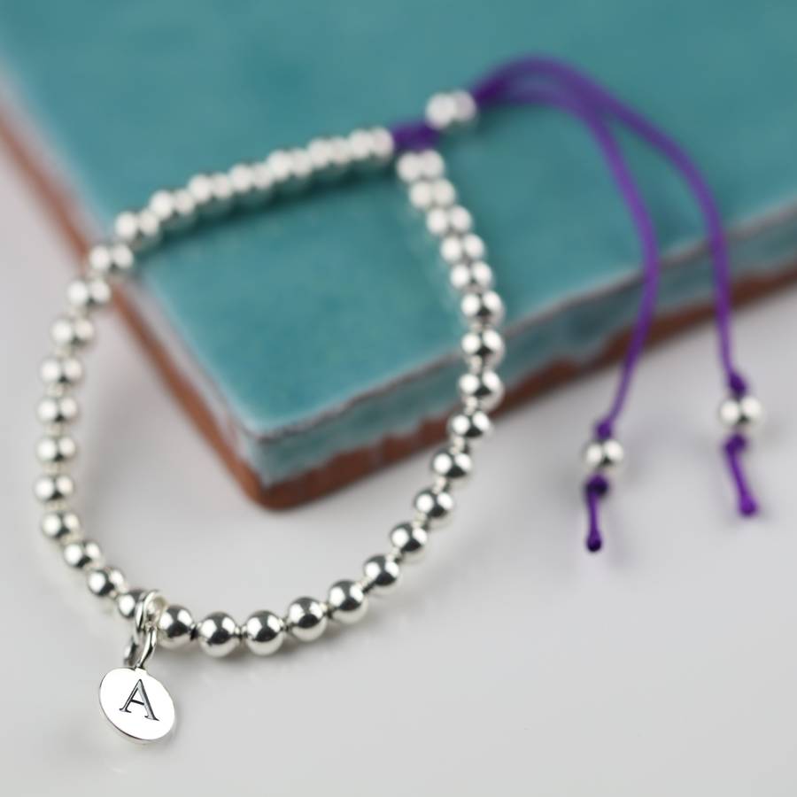 personalised silver friendship bracelet by nest | notonthehighstreet.com