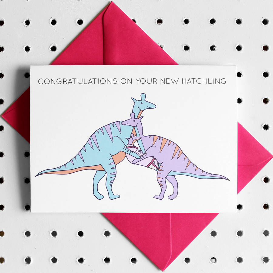 congratulations on your new hatchling dinosaur card by charlotte ...