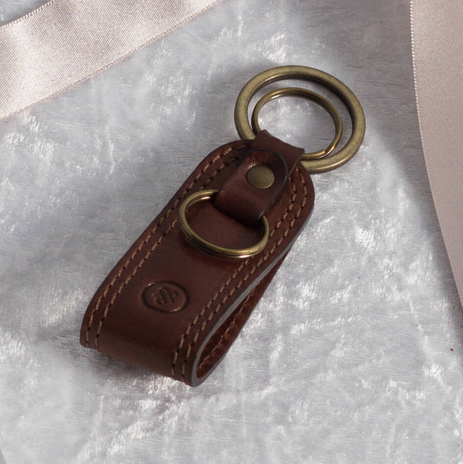 Personalised Men's Italian Leather Key Ring 'nepi' By Maxwell Scott ...