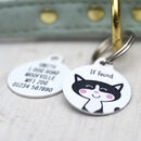 Cat Id Tag Personalised White Bold By Hoobynoo | notonthehighstreet.com
