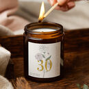 Any Age Birthday Gift Floral Personalised Candle By Kindred Fires ...