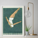 Swan Dive Print By Ink & Sons | notonthehighstreet.com