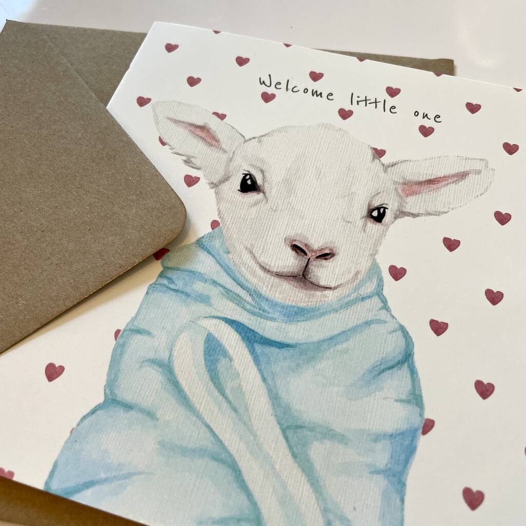 Baby Lamb Card By lil wabbit | notonthehighstreet.com