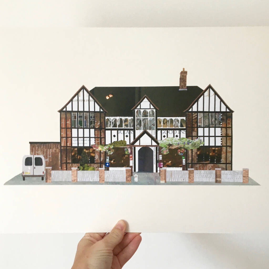 Personalised 'Favourite Place' Collage Illustration By Soodle Street Studio