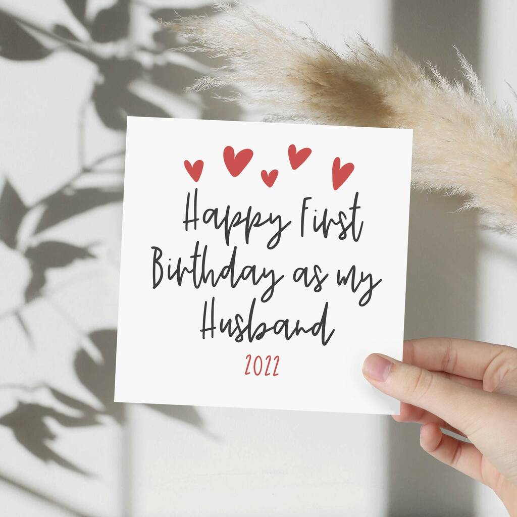 Happy First Birthday As My Husband Card By Parsy Card Co Happy First Birthday As My Husband Card By Parsy Card Co