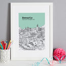 personalised graduation gift city print by tessa galloway illustration ...
