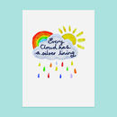 Silver Lining Rainbow Thinking Of You Card By Ruby & Rafe ...