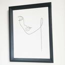 A3 Framed Face Line Drawing Art Print By Posh Totty Designs Interiors ...