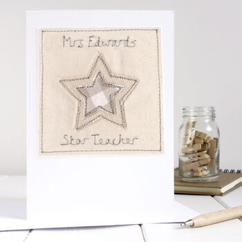 Personalised Star Teacher Thank You Card By Milly And Pip Gifts And ...
