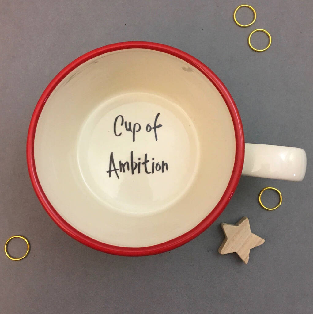 cup of ambition hidden message mug by gilbert and stone ceramics ...