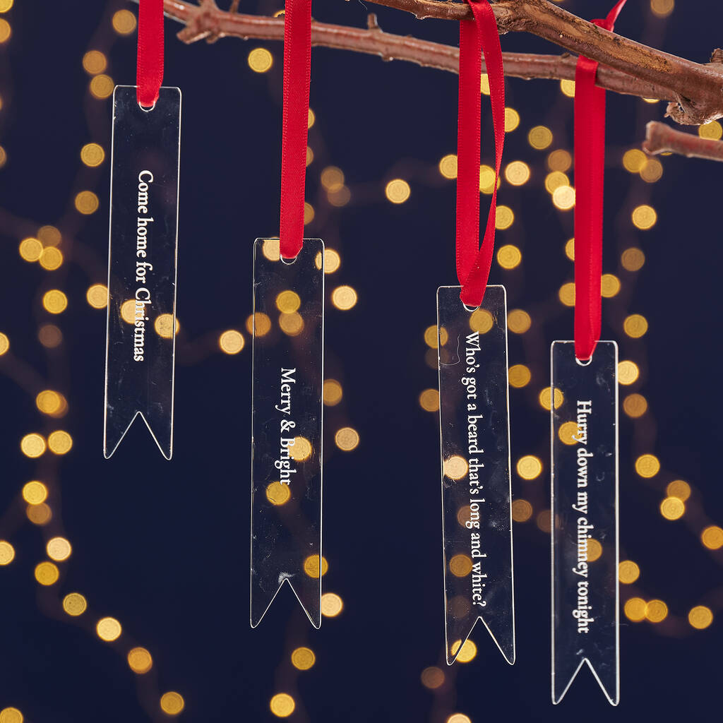 Personalised Christmas Messages Tag Decorations By Luna Studio Designs