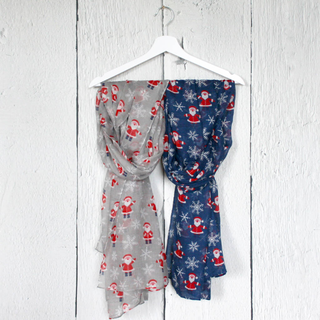 Little Santa's Print Christmas Scarf By Hayley & Co ...