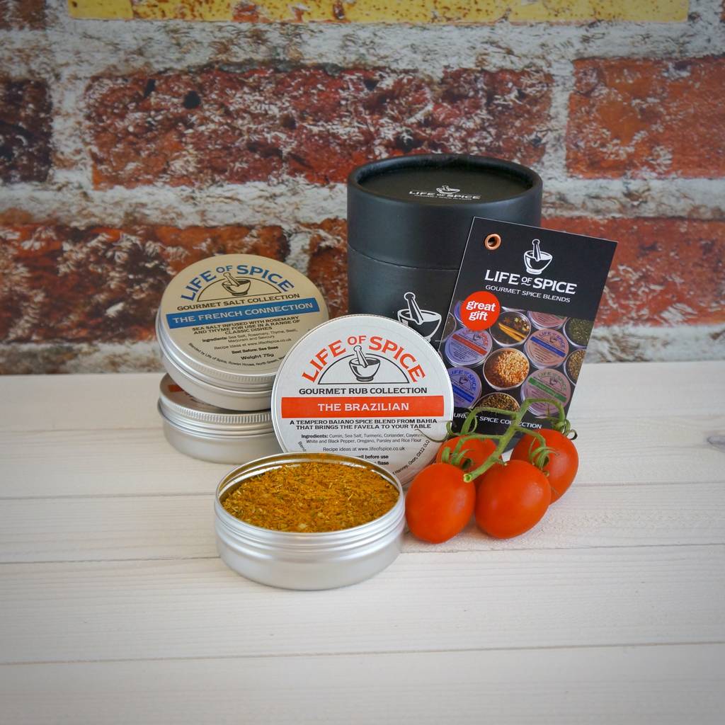 gourmet spices three tin collection, choose three tins by life of spice ...