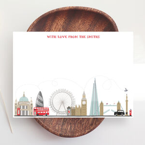 London Skyline Personalised Note Cards By Lunella | notonthehighstreet.com