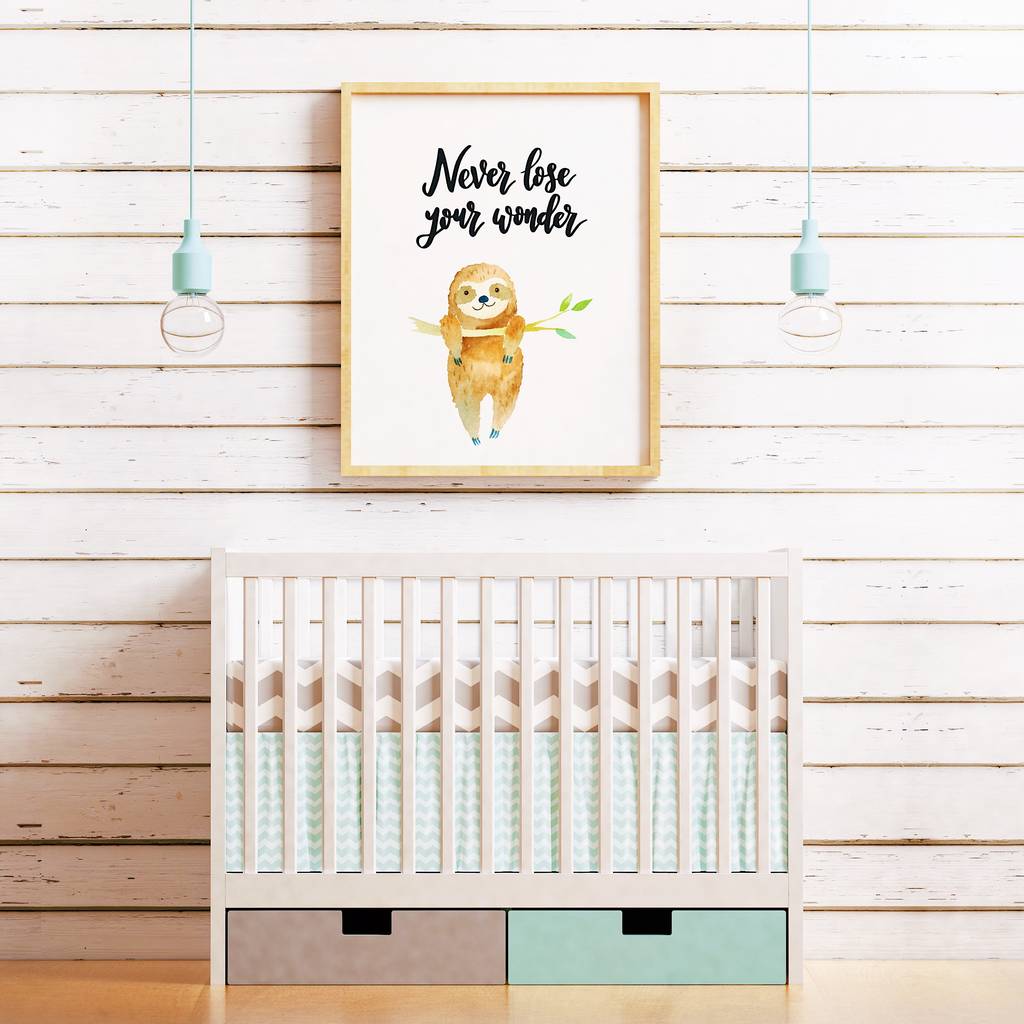 Inspirational Children's Sloth Print Collection By Izzy & Pop ...