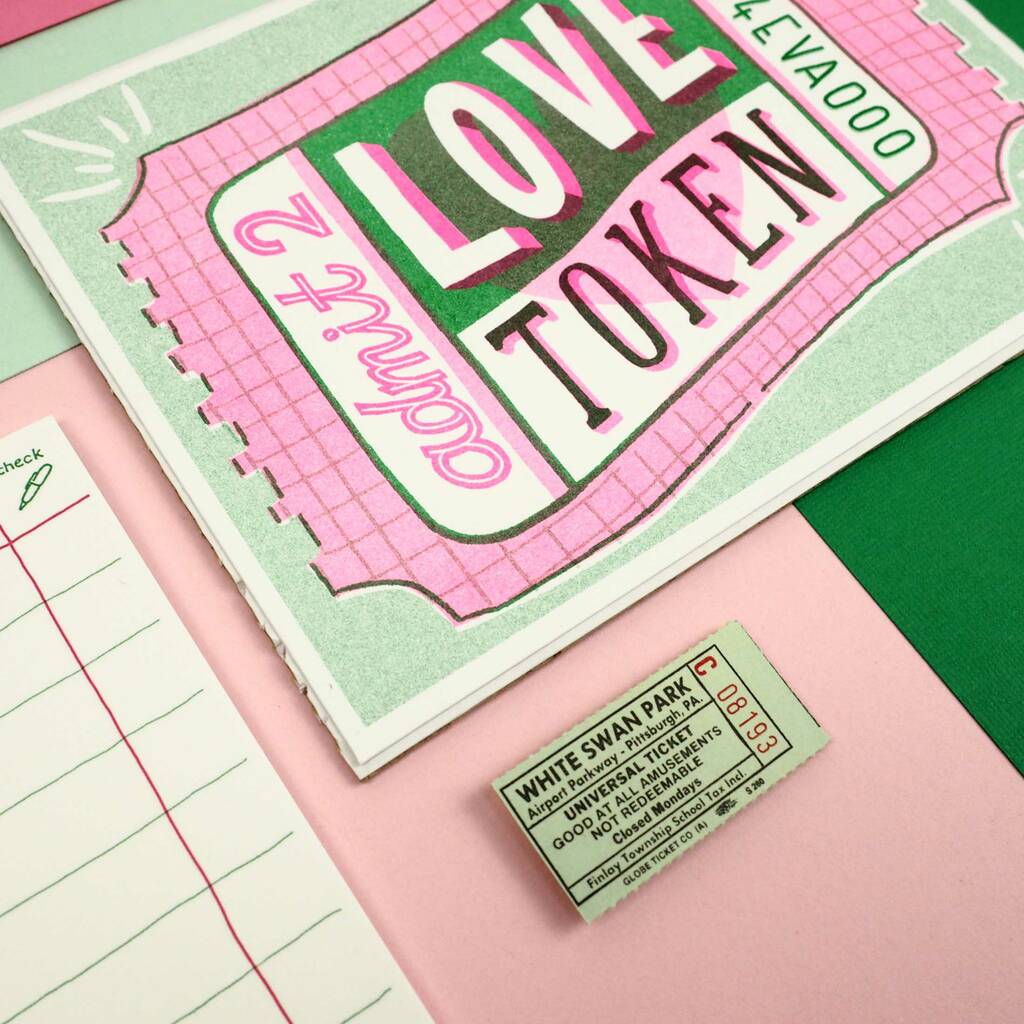 A5 Love Token Artwork By Jacqueline Colley | notonthehighstreet.com