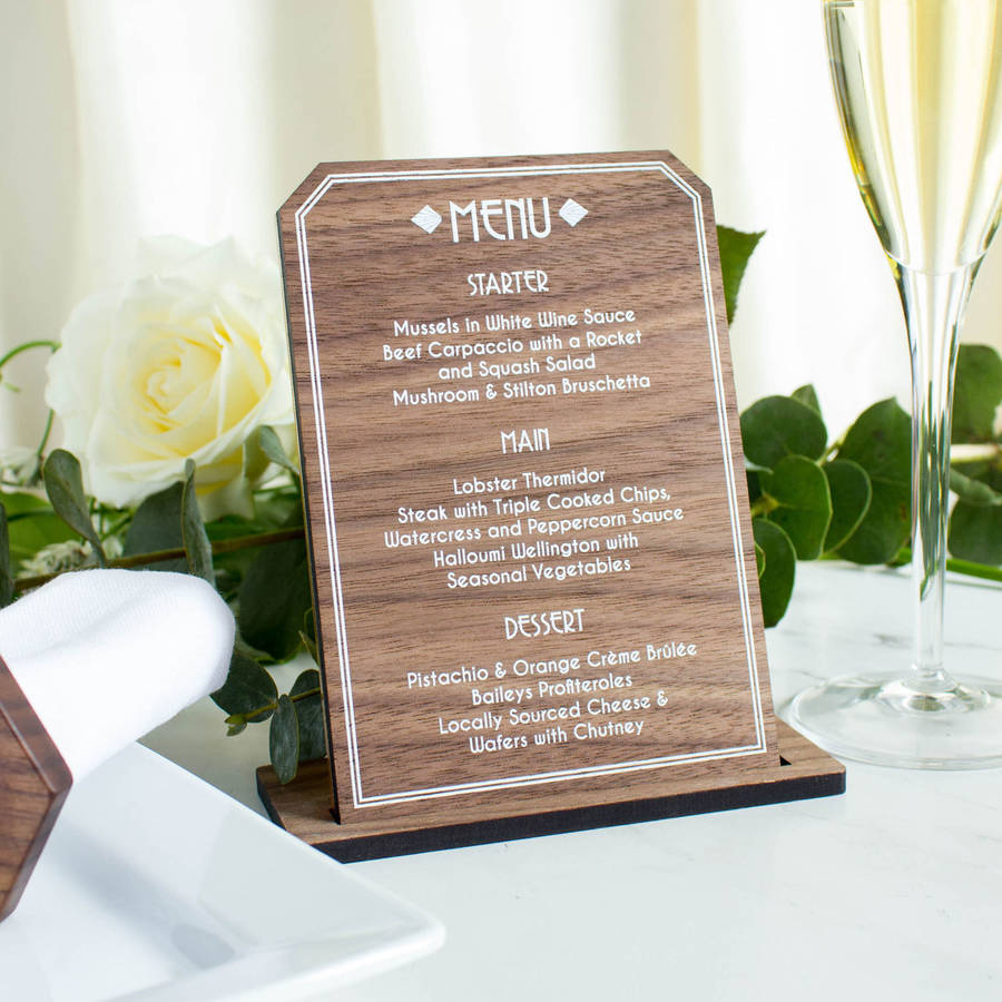  Personalised Wedding Table Numbers Art Deco By Create Gift Love 