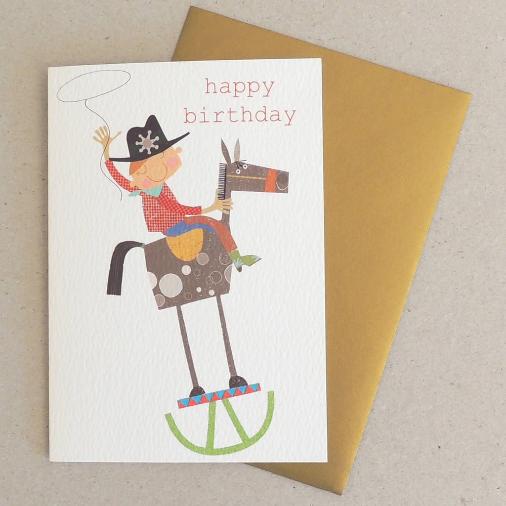 cowboy birthday card by kali stileman publishing | notonthehighstreet.com