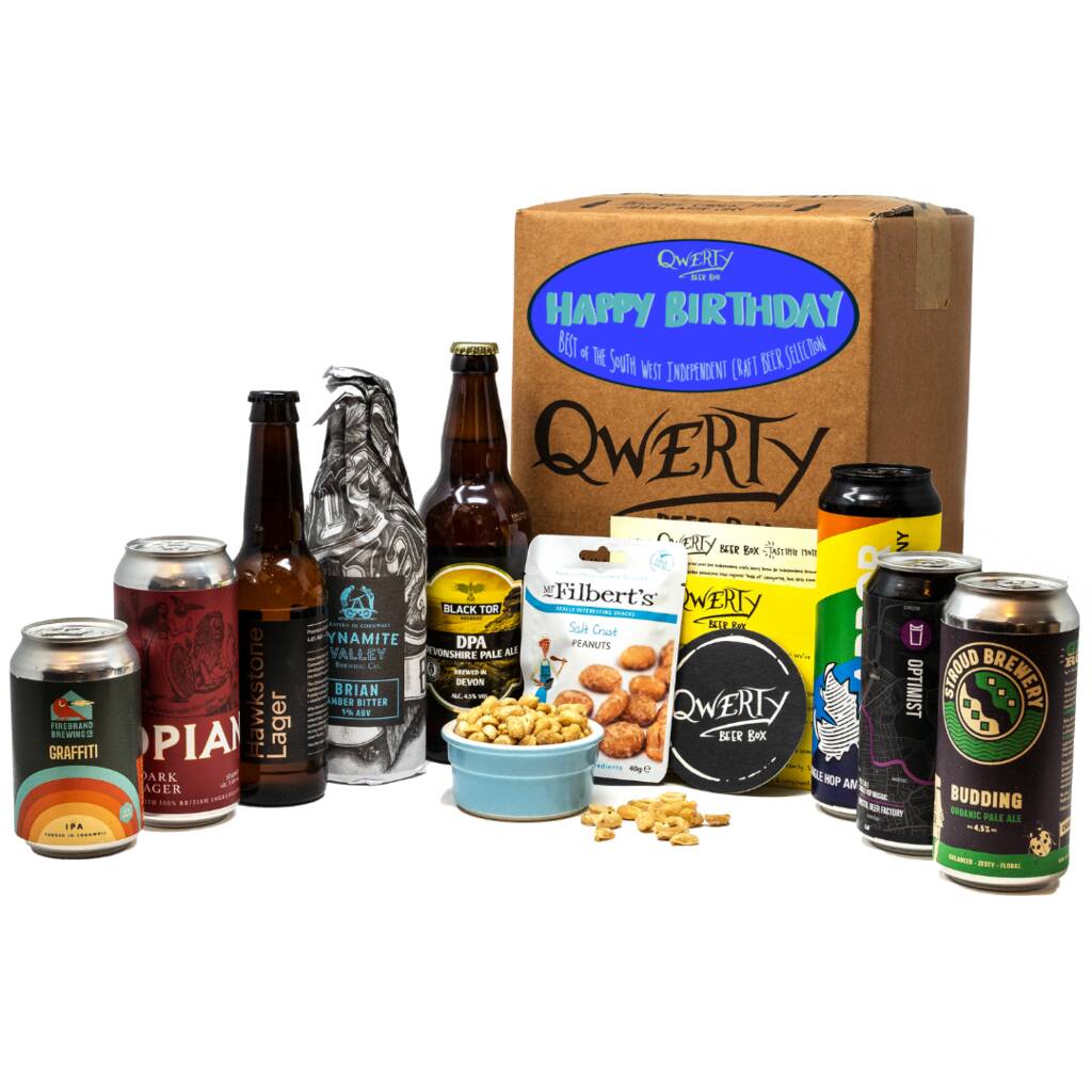 Personalised Craft Beer Birthday Hamper By QWERTY Beer Box ...