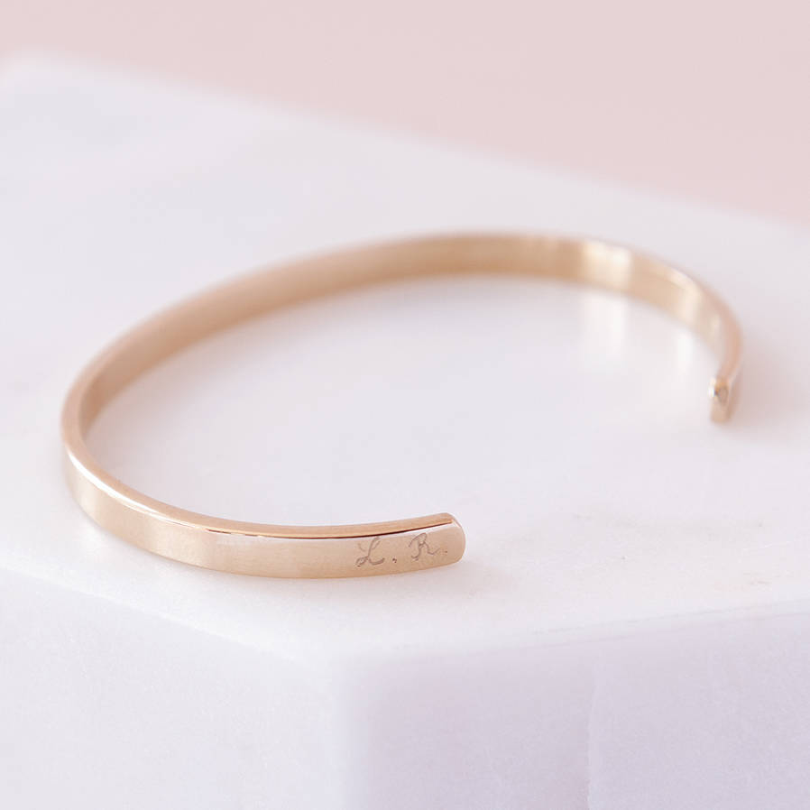 personalised open bangle by merci maman | notonthehighstreet.com