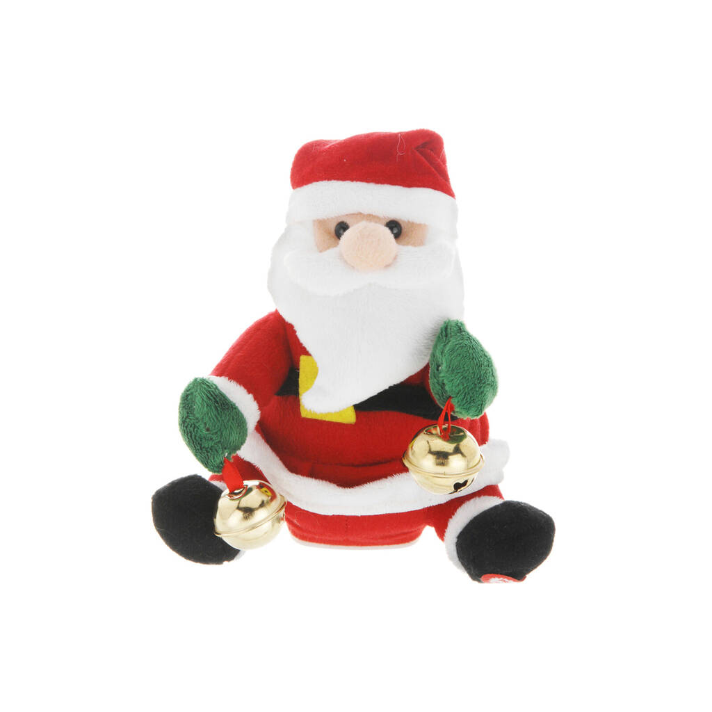Christmas Animated Santa Plush 18cm By Garden Chic