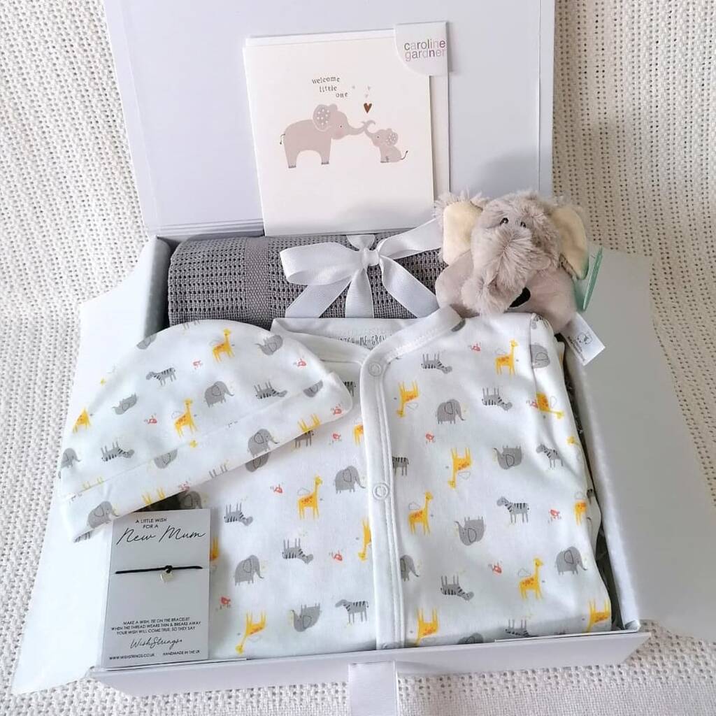 Luxury Safari Unisex Baby Gift Set By Beatrice & Barley ...
