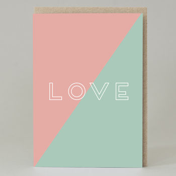'love' Text Card By Hole In My Pocket | notonthehighstreet.com
