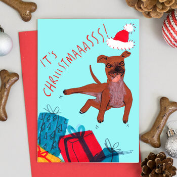 Funny Dog Christmas Card It's Christmas Card By Jo Clark Design ...