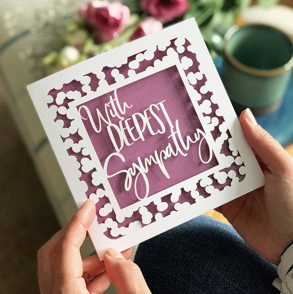Deepest Sympathy Card By Whole In The Middle | notonthehighstreet.com