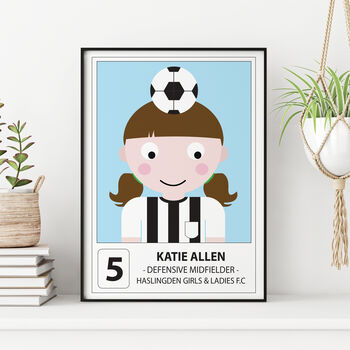 Personalised Football Player Print By Stripey Cats | notonthehighstreet.com