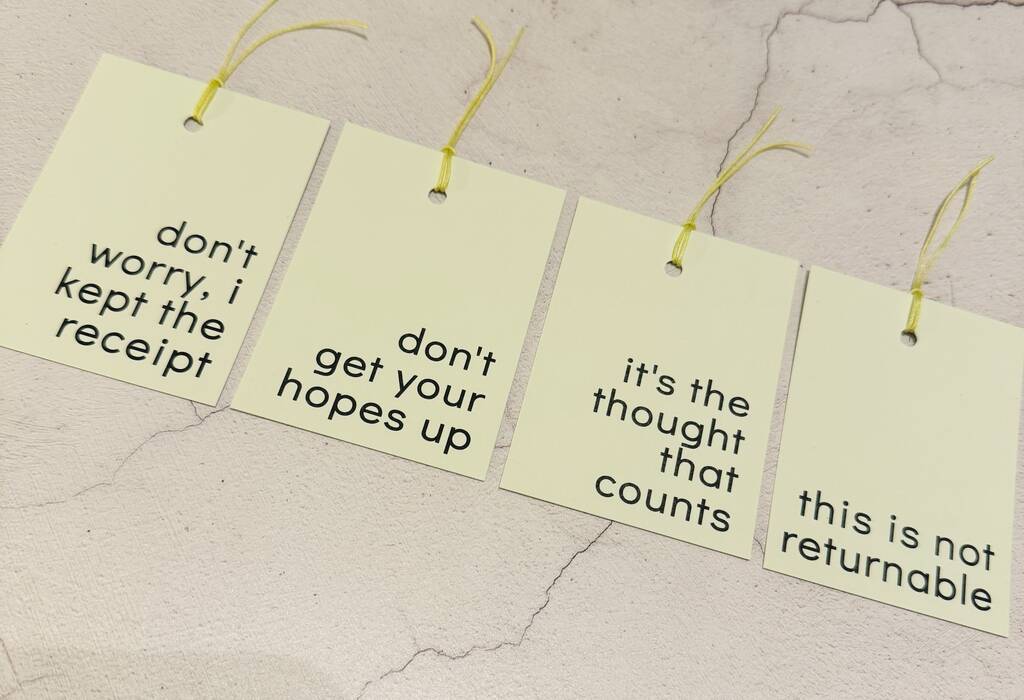 Humorous 'Joke' Gift Tags Set Of Eight By Paper Here Paper There ...