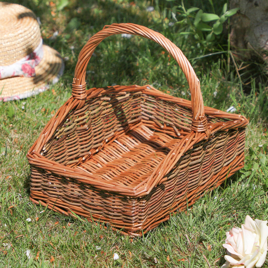 Vintage Wicker Garden Trug By Dibor | notonthehighstreet.com