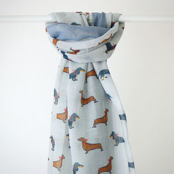 Sausage Dog Print Scarf By Hayley & Co | notonthehighstreet.com