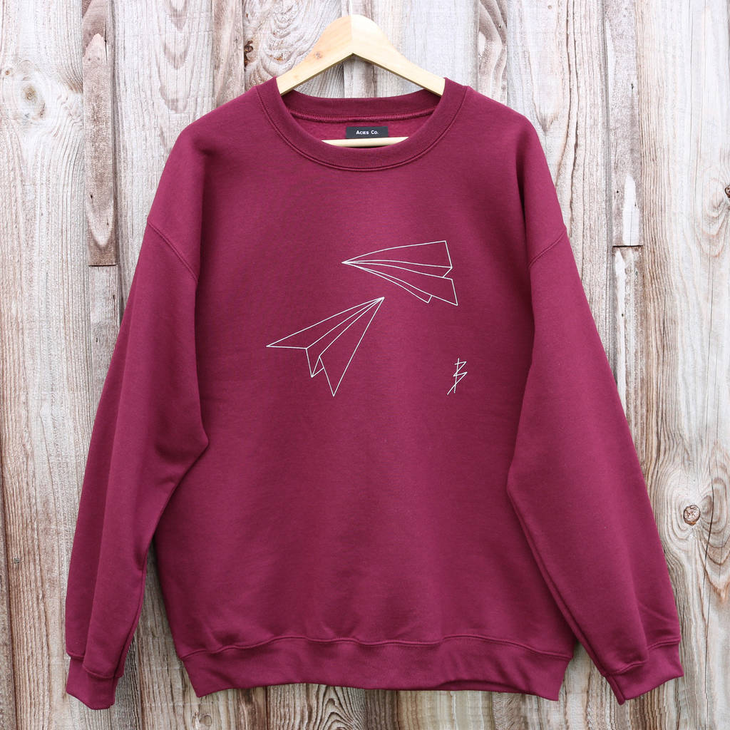 origami paper plane sweatshirt by acies co | notonthehighstreet.com