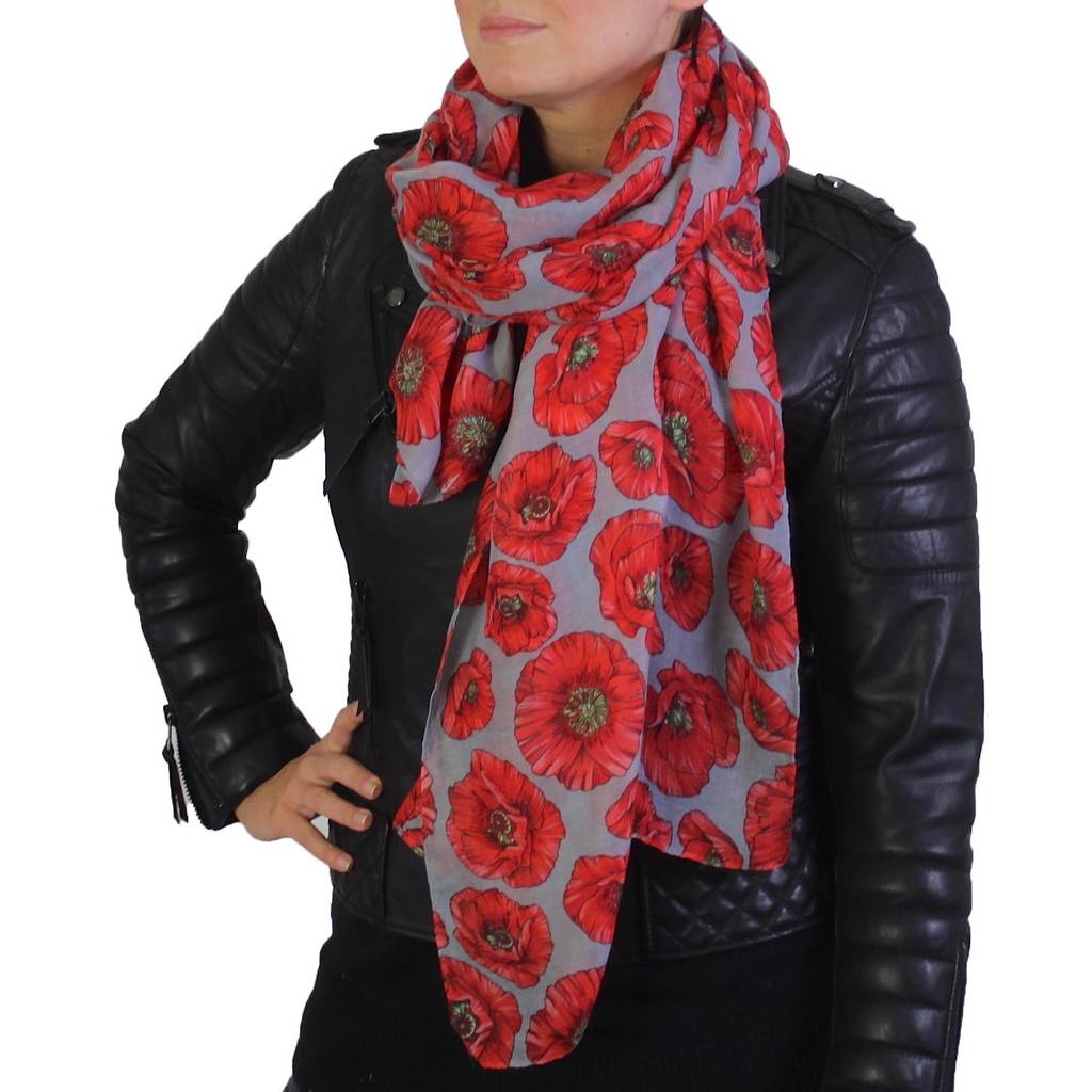 poppy print scarf by my posh shop | notonthehighstreet.com
