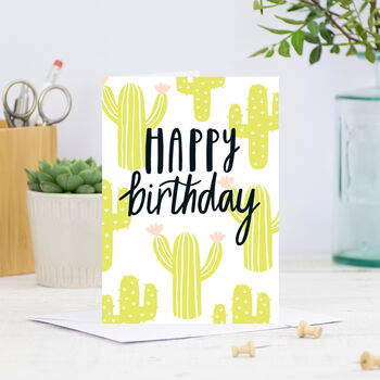 'happy Birthday' Cactus Greetings Card By Sadler Jones ...