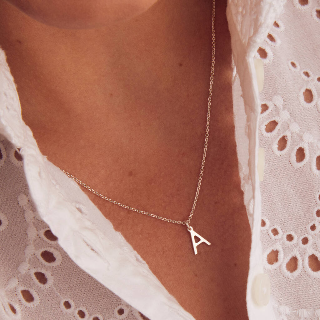 Letter Initial Necklace By Posh Totty Designs | notonthehighstreet.com