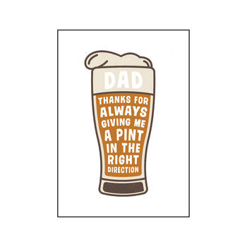 Funny Pint Card For Dad By Of Life & Lemons | notonthehighstreet.com