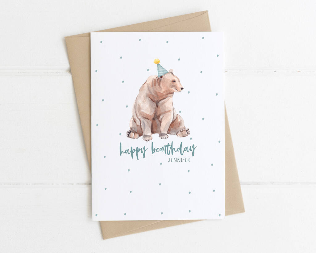 Personalised Adult Birthday Card Bearthday By Hope & Eve ...