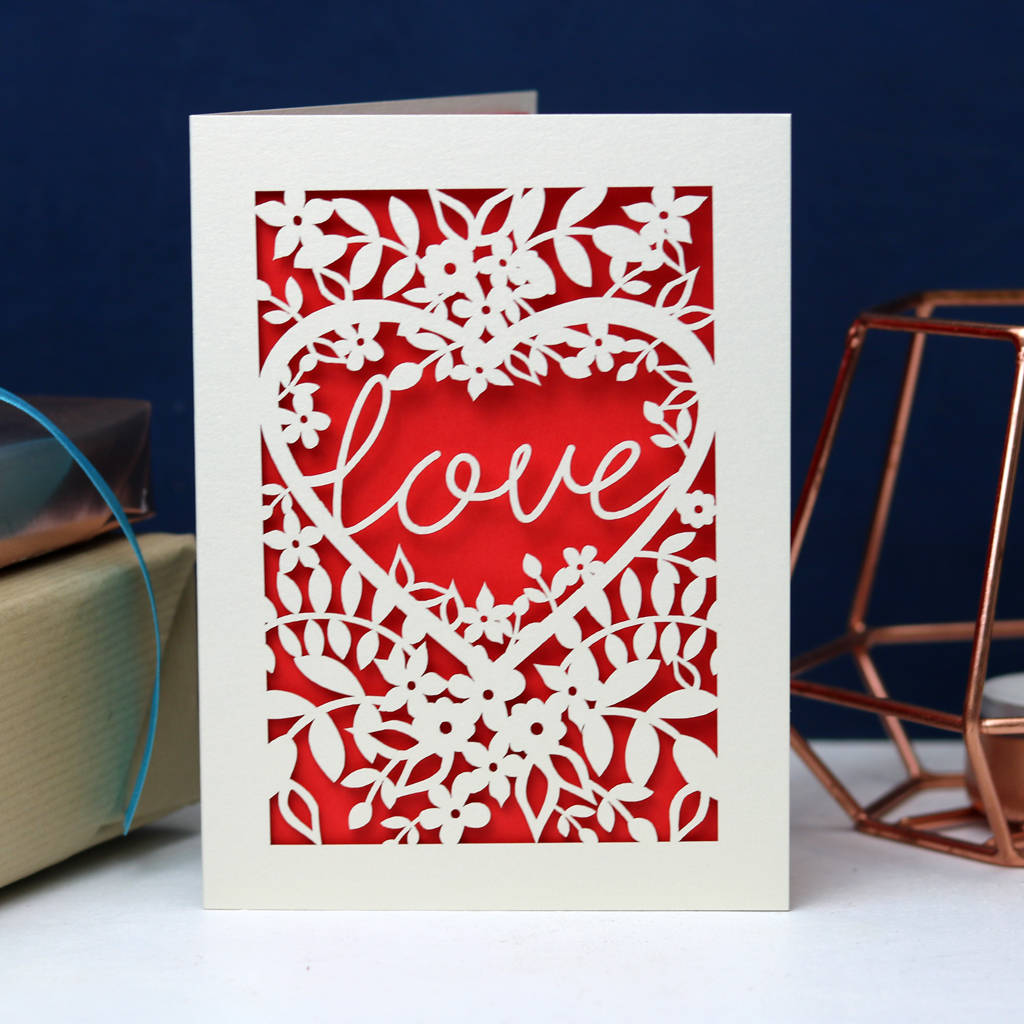 Papercut Love Card By Pogofandango | notonthehighstreet.com