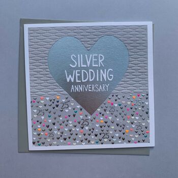'silver Wedding' Anniversary Card By Nest | notonthehighstreet.com