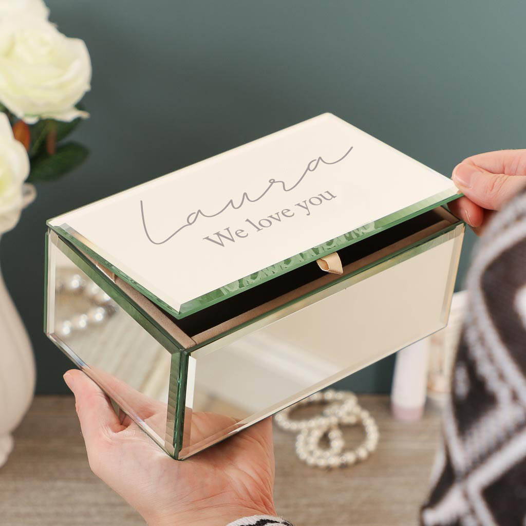 Personalised Mirror Jewellery Box By Dibor | notonthehighstreet.com