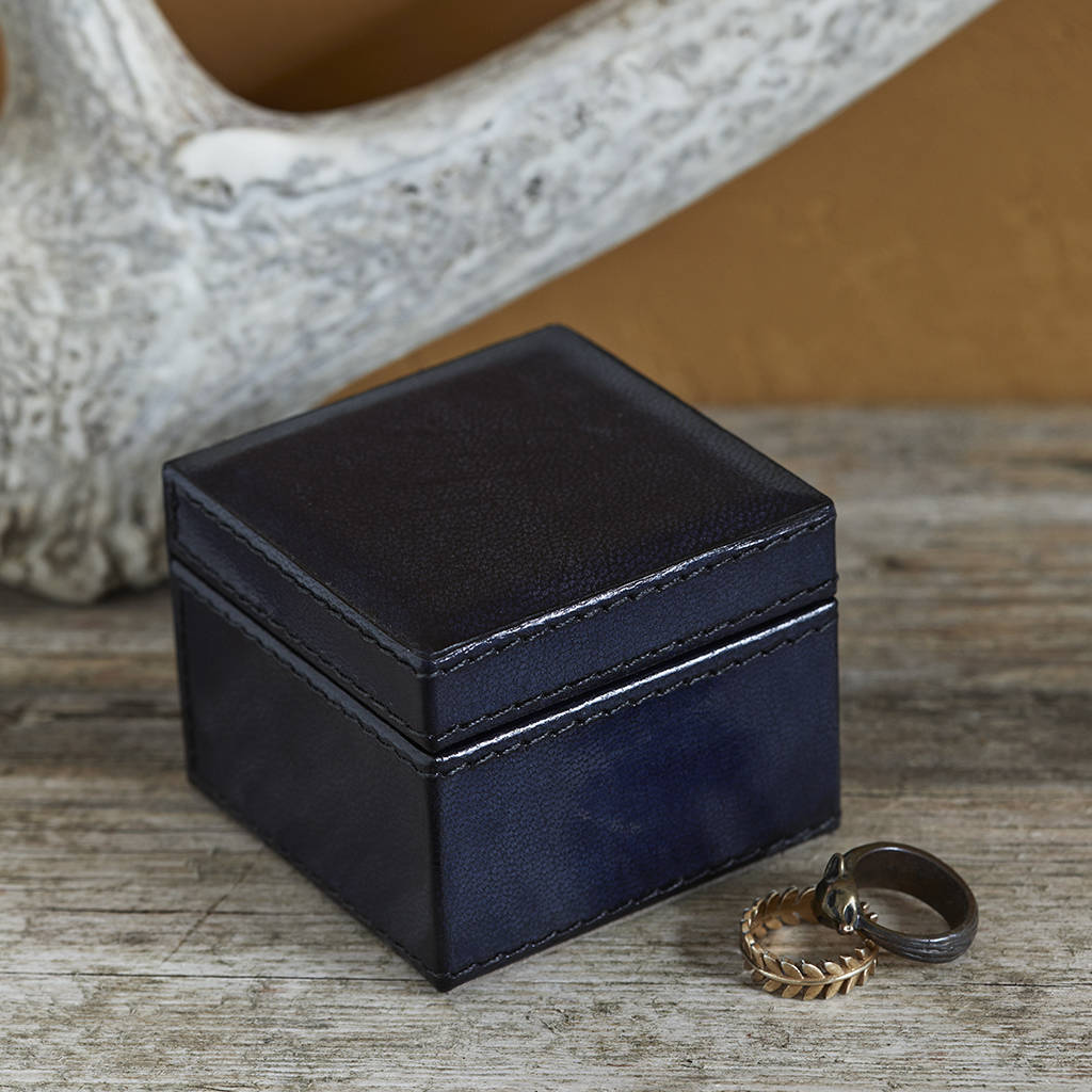 Personalised Leather Ring Box By Life Of Riley | notonthehighstreet.com